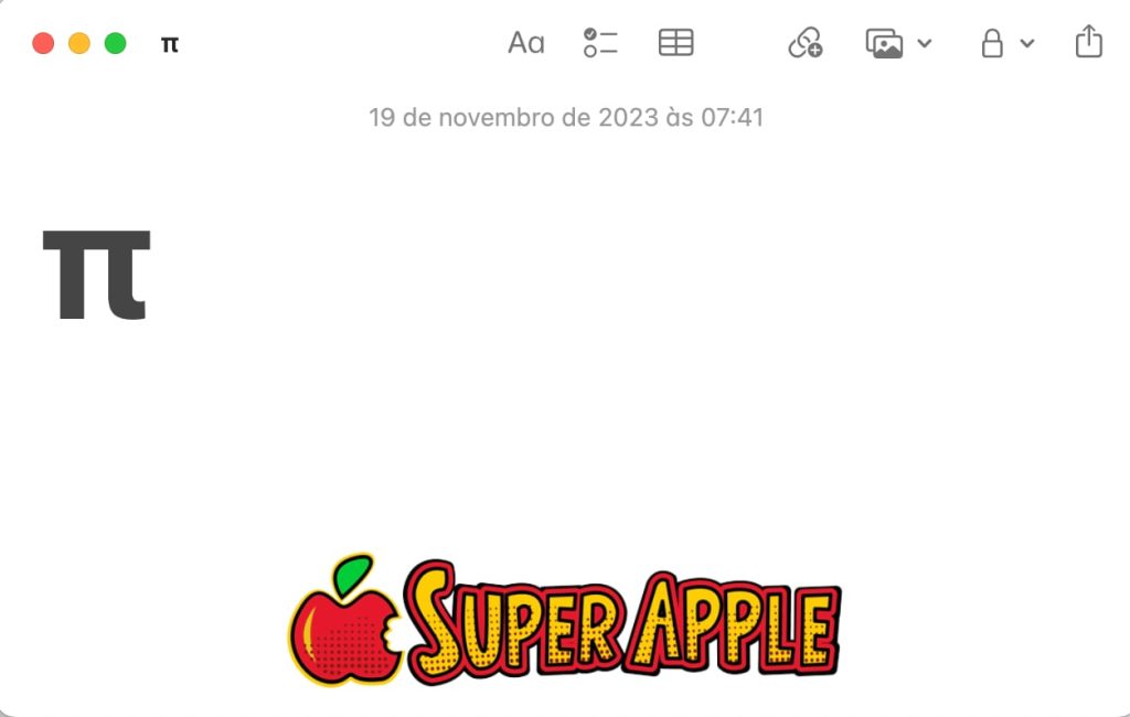 Como Digitar o Simbolo Pi no teclado do Mac - Super Apple